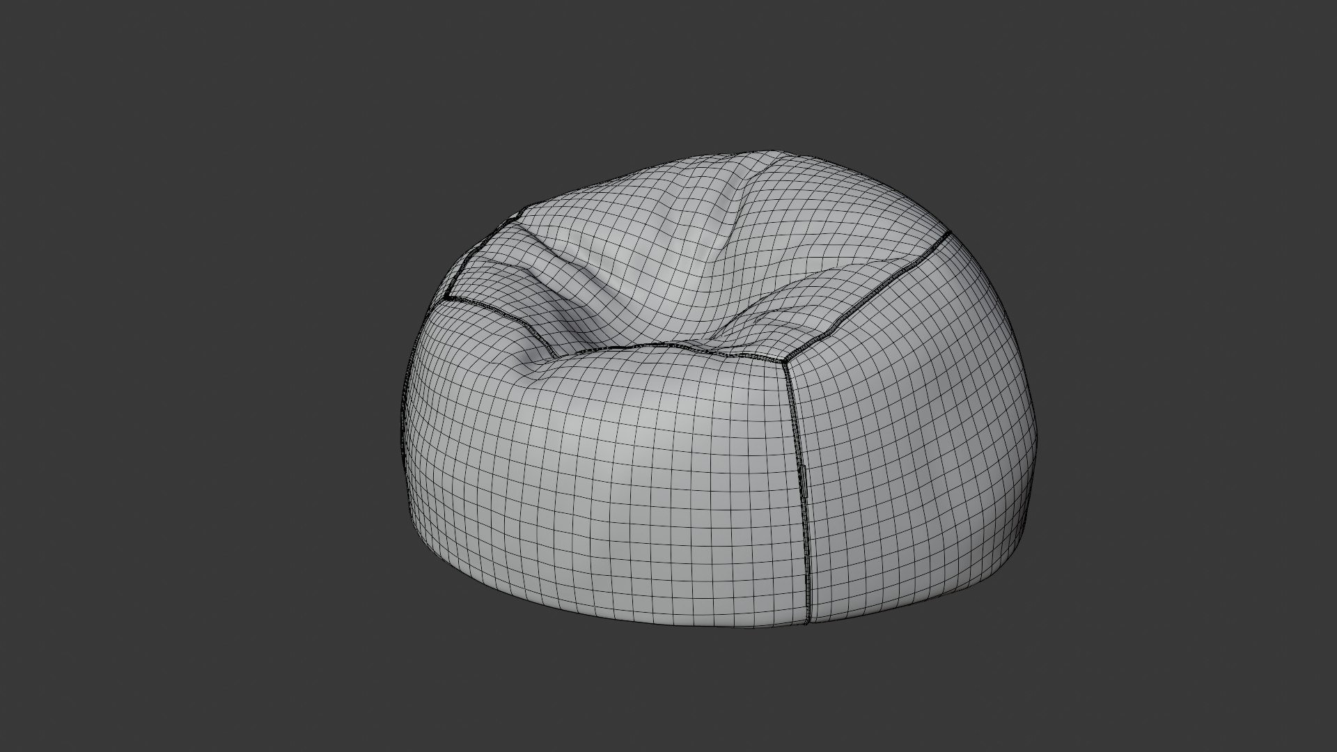 3D Velvet Bean Bag Model - TurboSquid 2108110