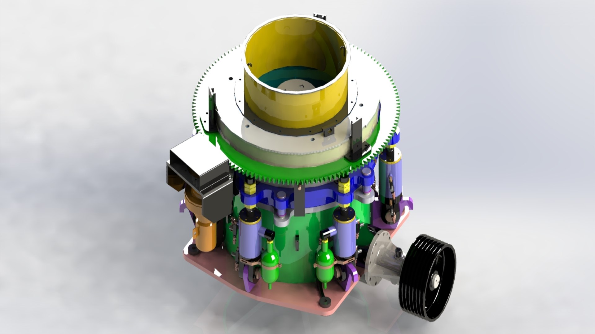 3D COMPLETE CONIC CRUSHER BODY - TurboSquid 1908396