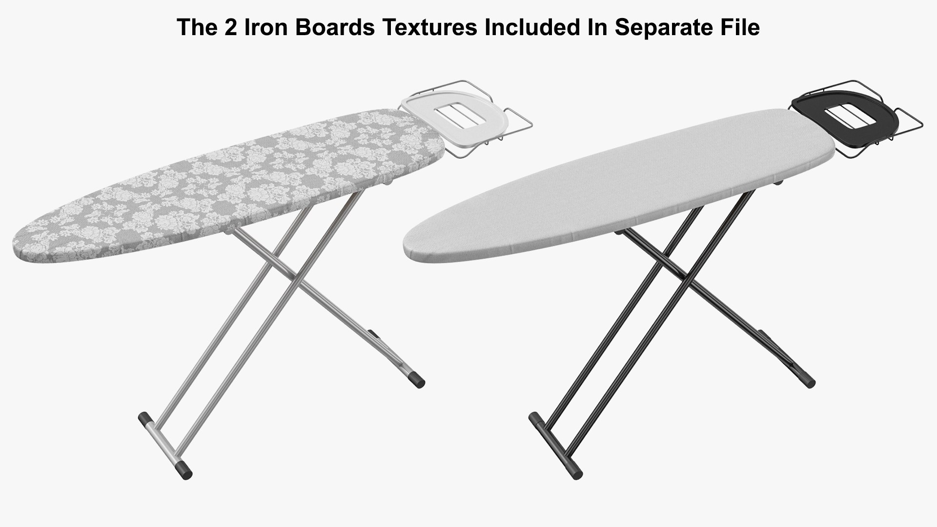 3D Model Iron On Ironing Board 01 - TurboSquid 2020441