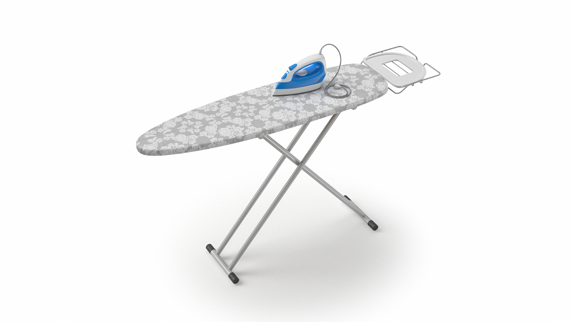 3D Model Iron On Ironing Board 01 - TurboSquid 2020441