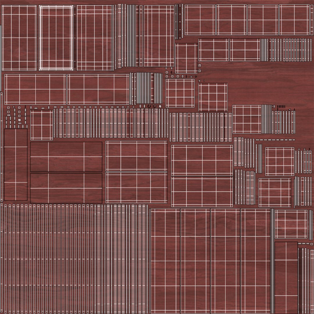 3D Model Display Cabinet Dark Wood - TurboSquid 2074680