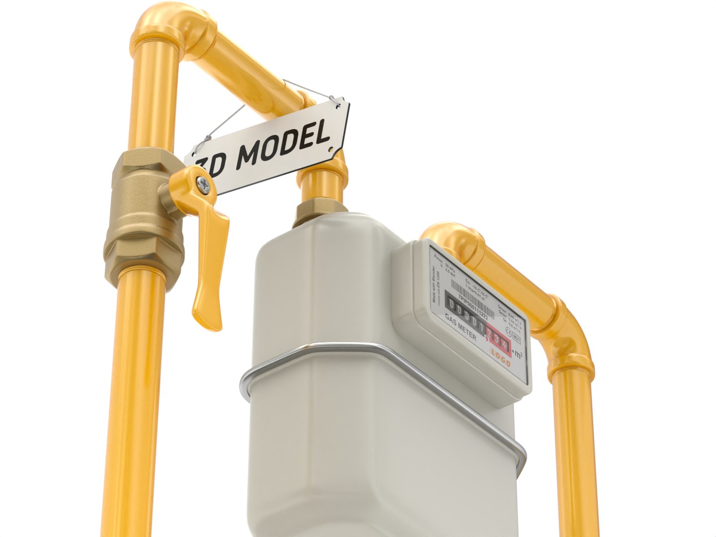 3D Gas Meter Model - TurboSquid 2313528