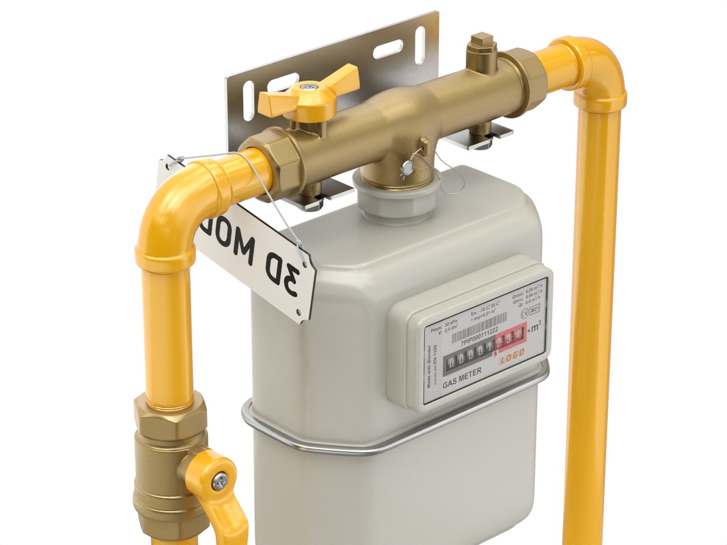 3D Gas Meter Model - TurboSquid 2313528