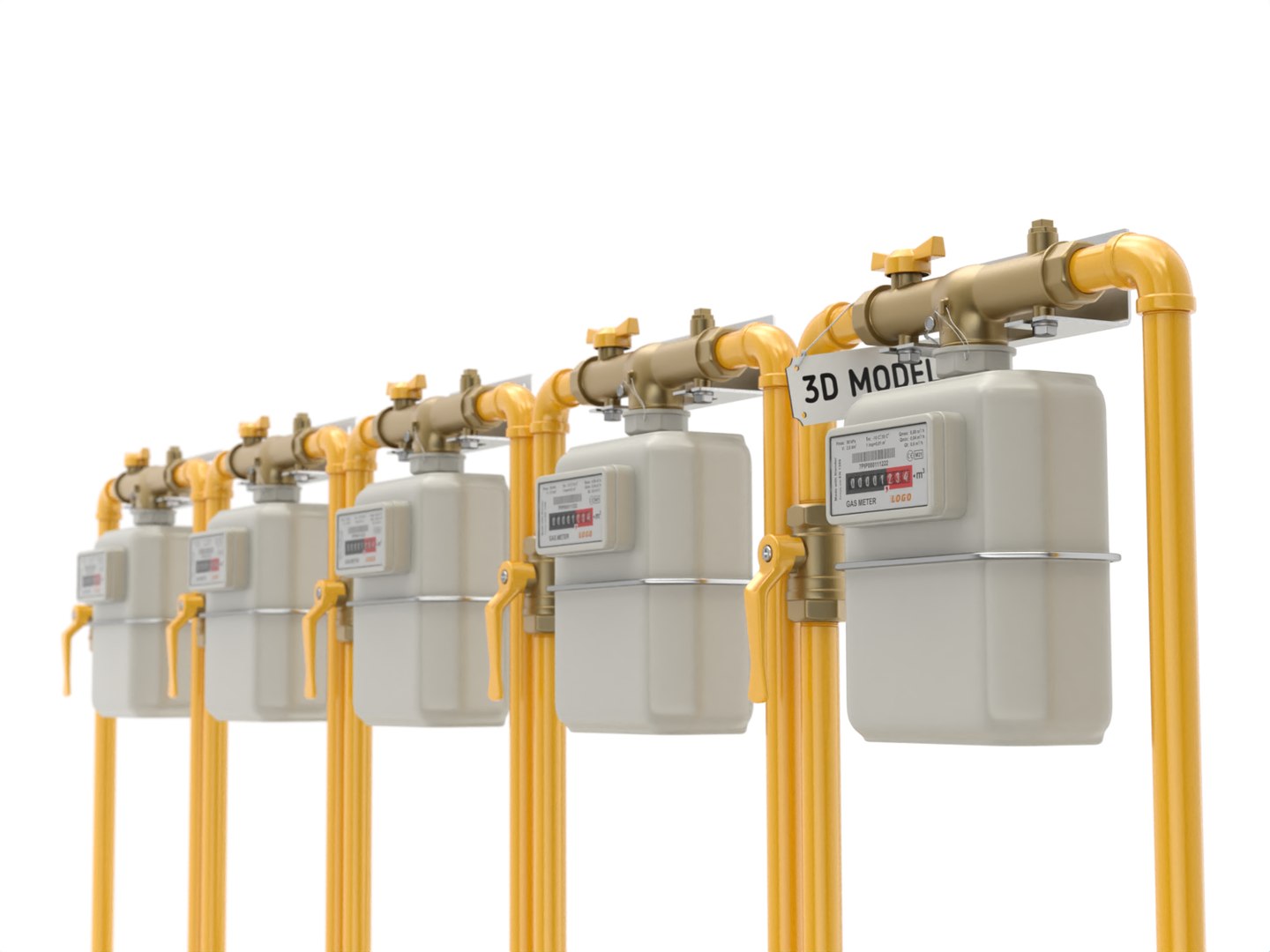 3D Gas Meter Model - TurboSquid 2313528