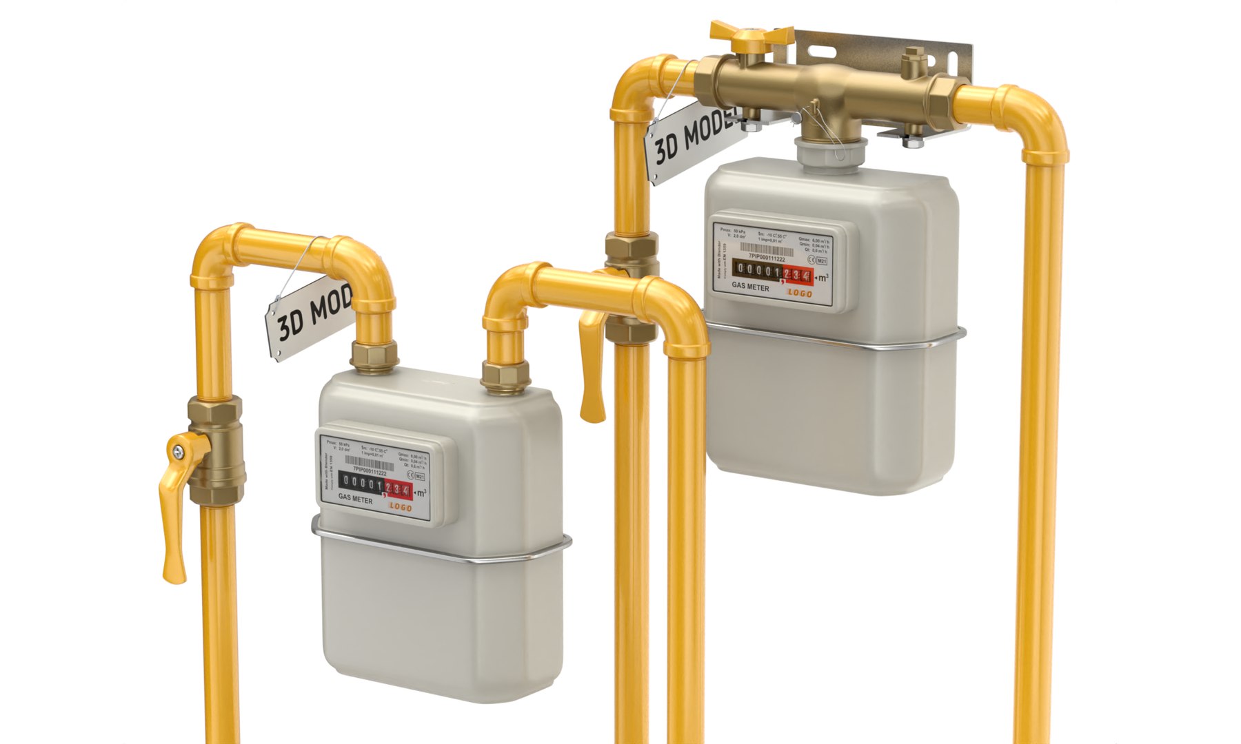 3D Gas Meter Model - TurboSquid 2313528