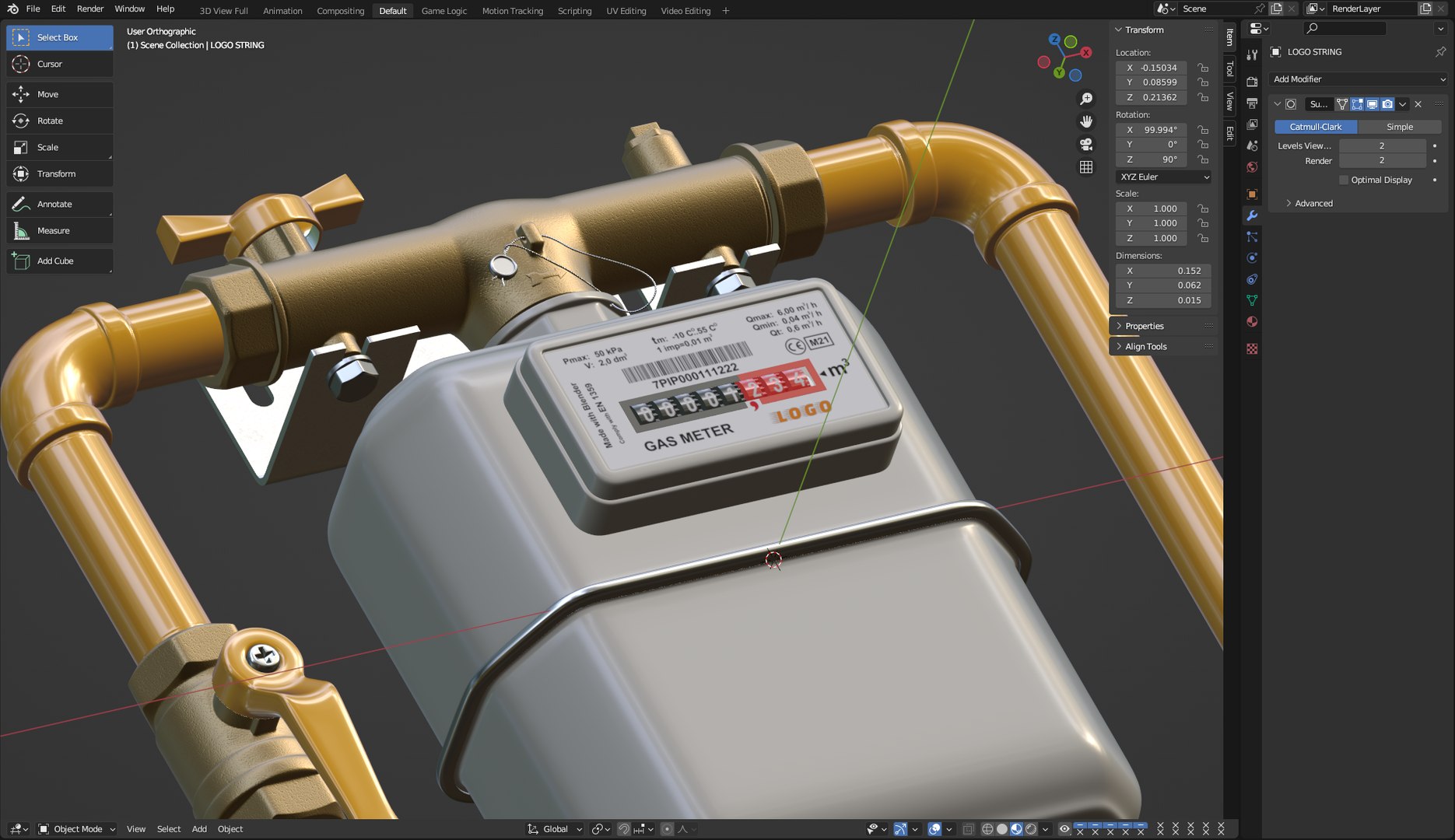 3D Gas Meter Model - TurboSquid 2313528