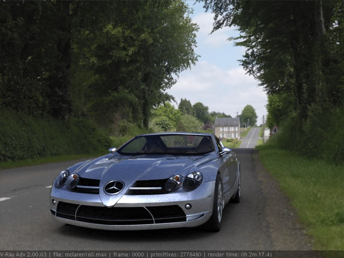 3d mercedes benz slr mclaren