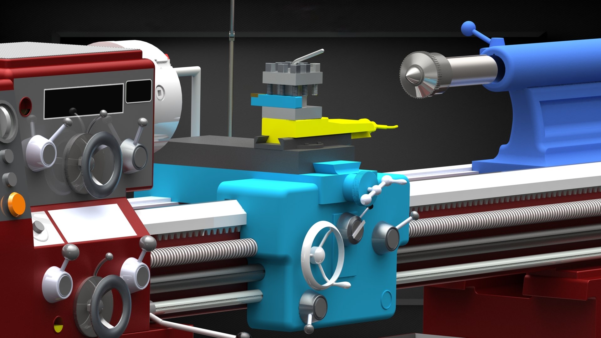 3D C6140 Lathe Model - TurboSquid 2361493