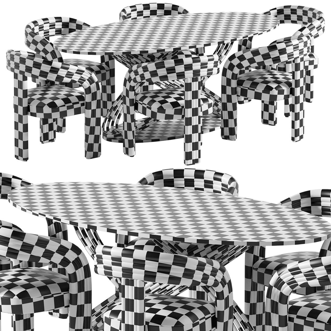 3D Dining Set N5 Model - TurboSquid 2296863