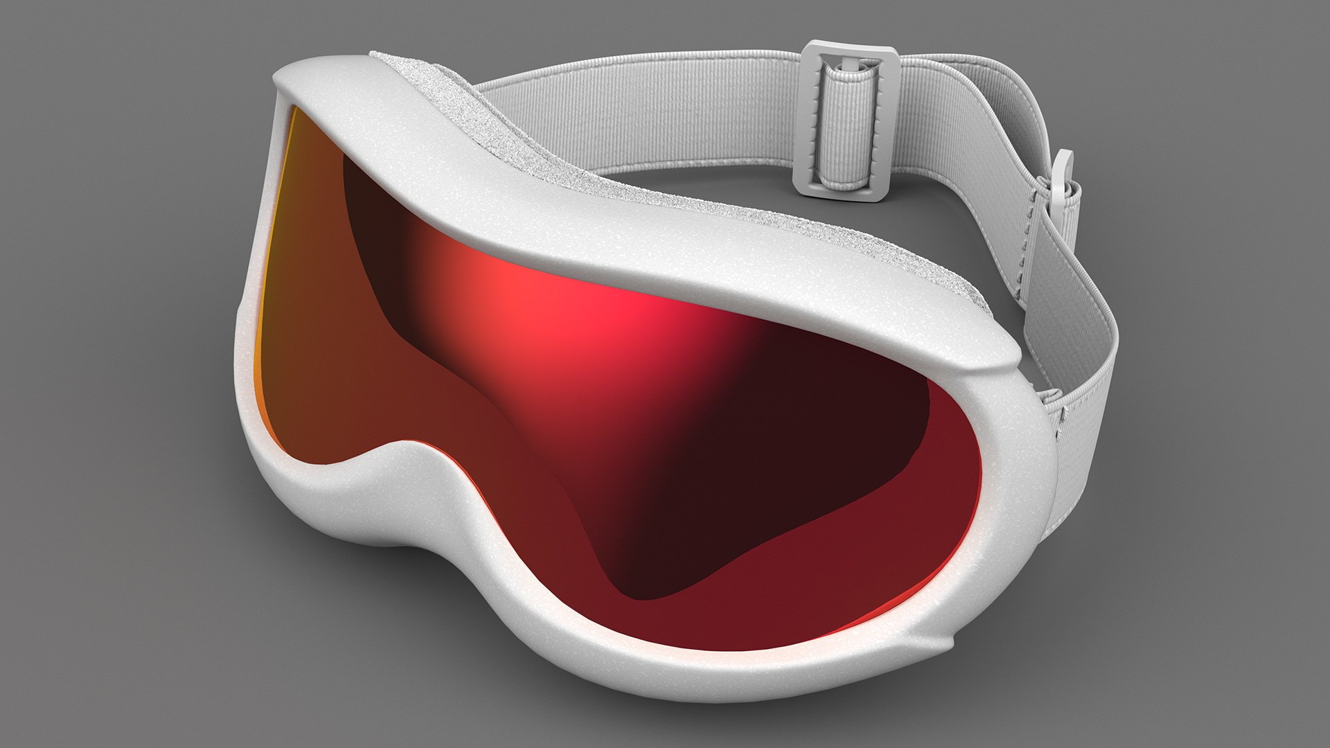 White Snow Ski Goggles For Girls With Red Glass 3D Model - TurboSquid ...