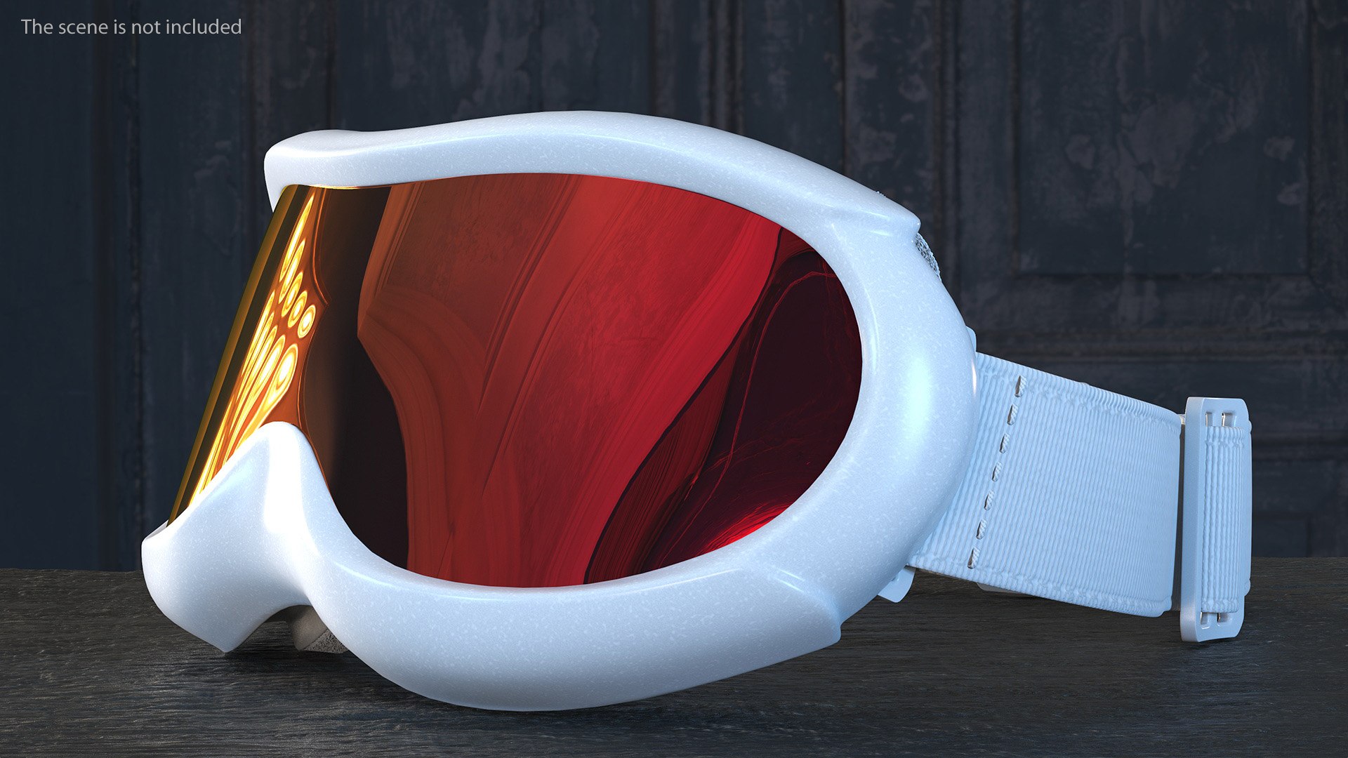 White Snow Ski Goggles For Girls With Red Glass 3D Model - TurboSquid ...