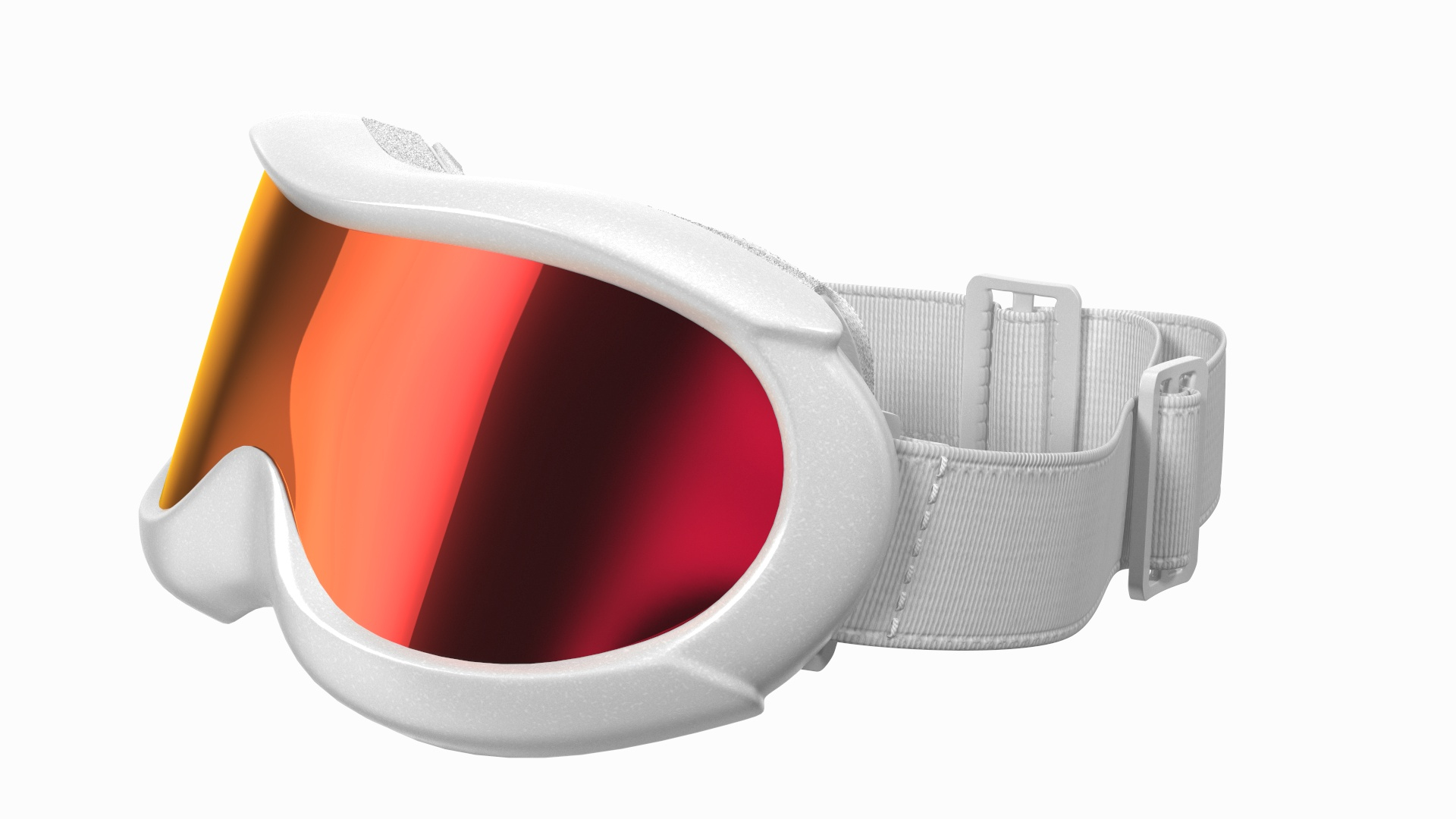 White Snow Ski Goggles For Girls With Red Glass 3D Model - TurboSquid ...