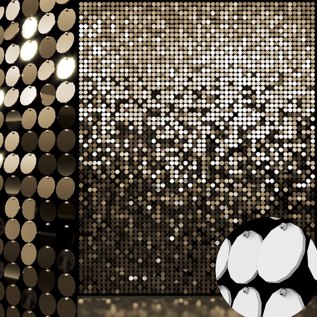 Sequins Wall Decorative Model - TurboSquid 1619665
