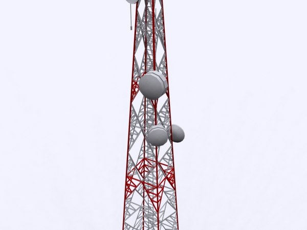 free communication tower 3d model