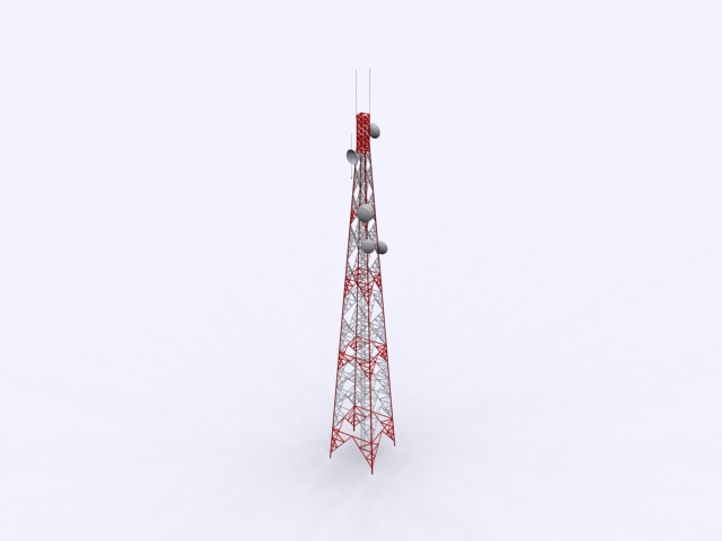 free communication tower 3d model