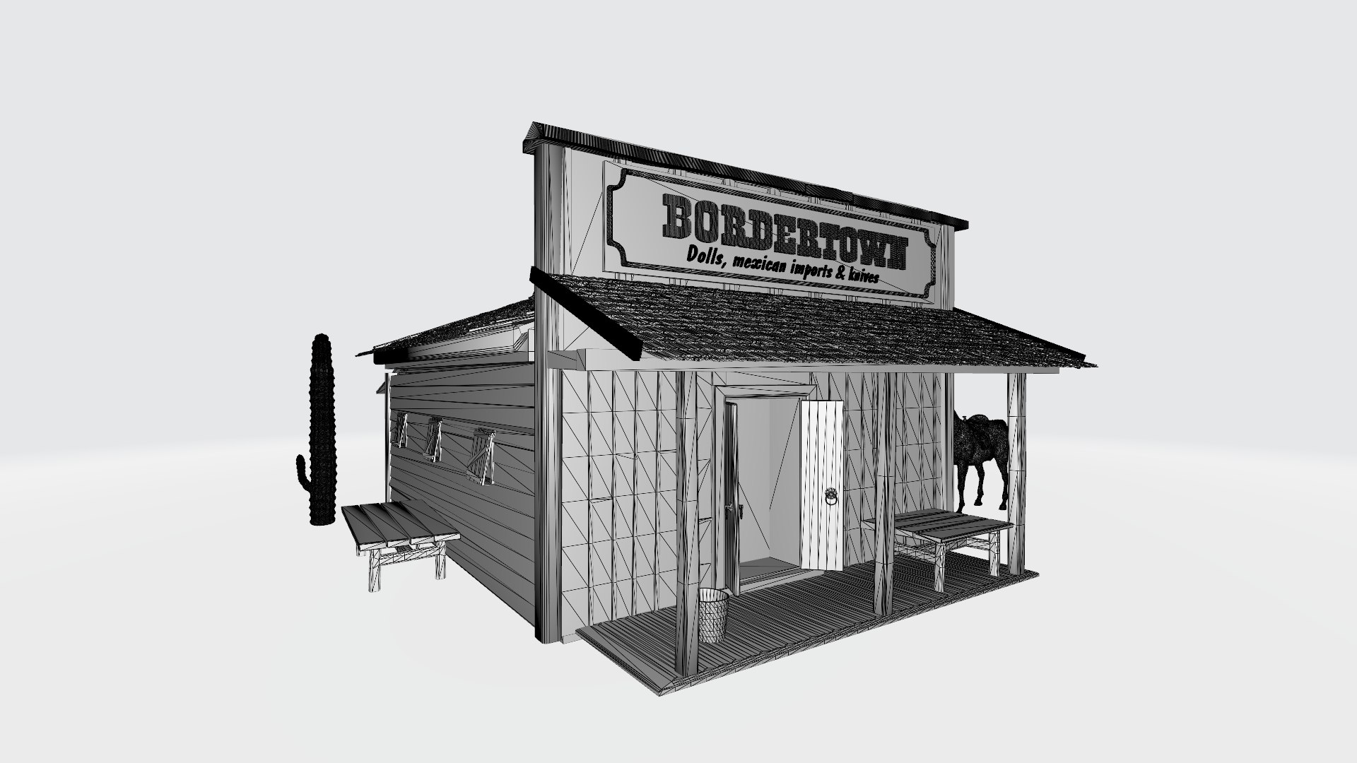 3D Model Wild West Shop - TurboSquid 1692772