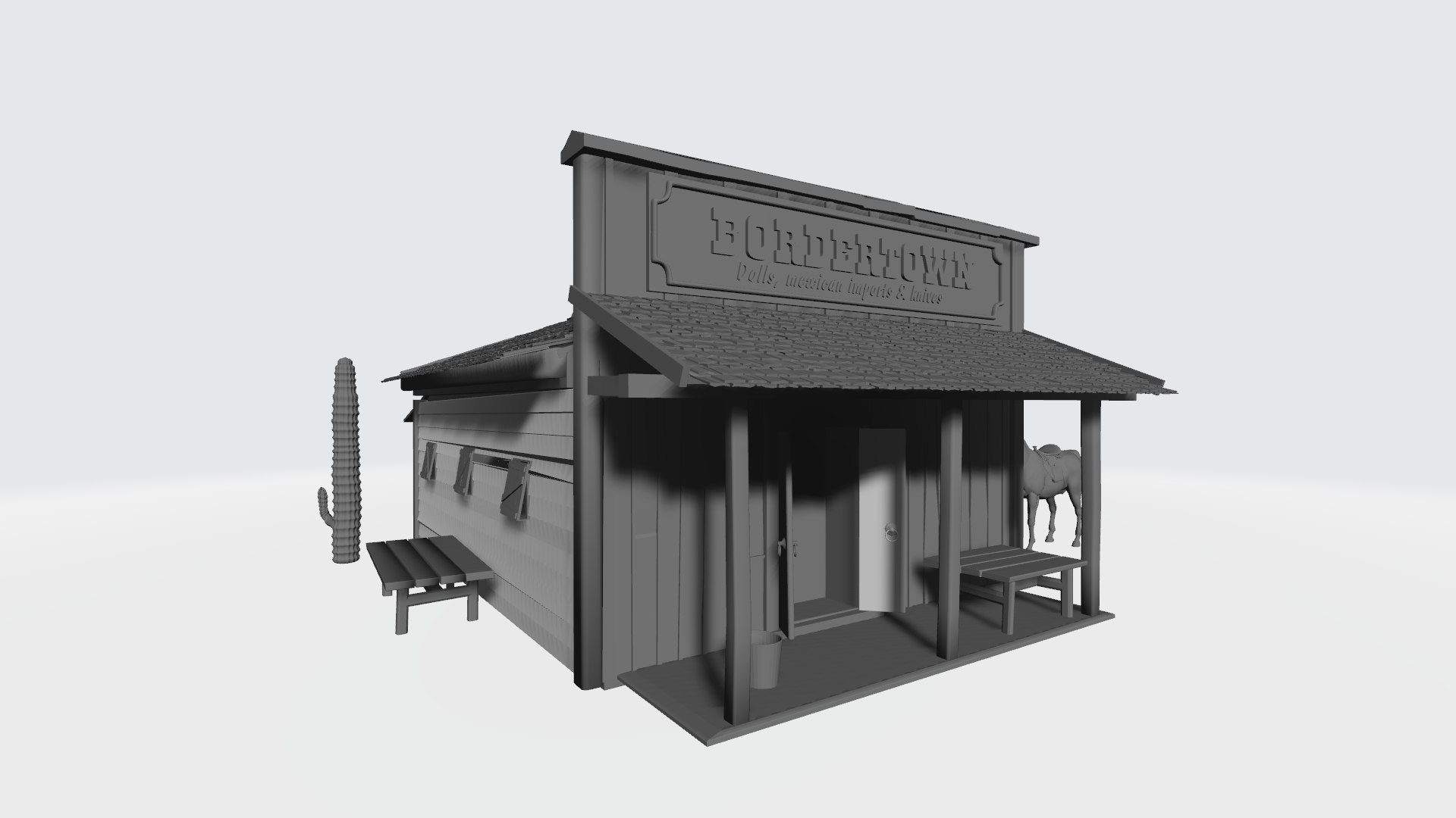 3D Model Wild West Shop - TurboSquid 1692772