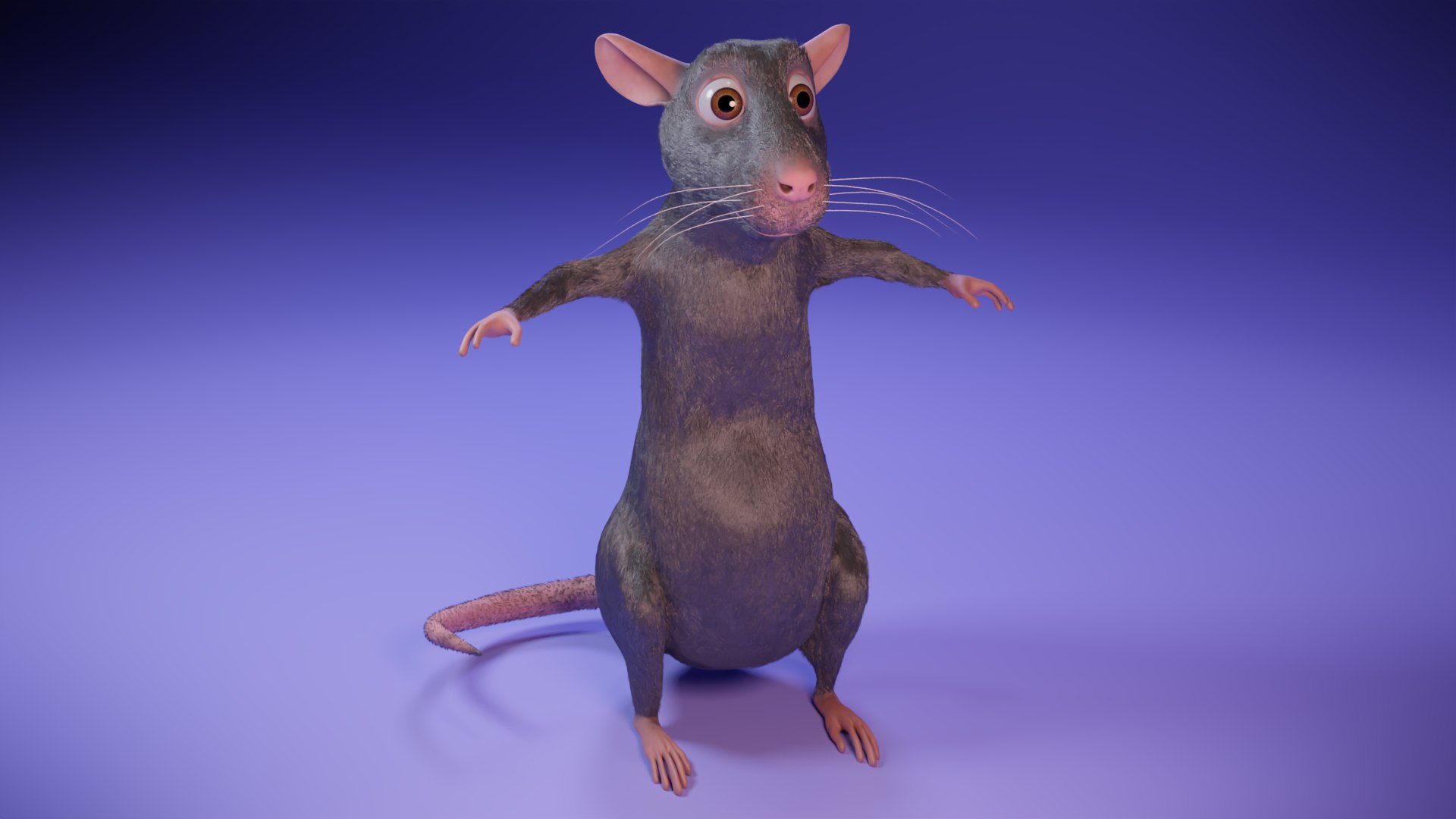 Cartoon Rat 3D - TurboSquid 1681635