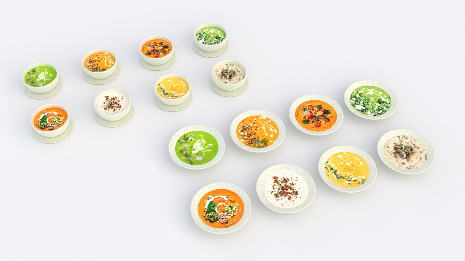 3D Low poly textured soups model - TurboSquid 2097766