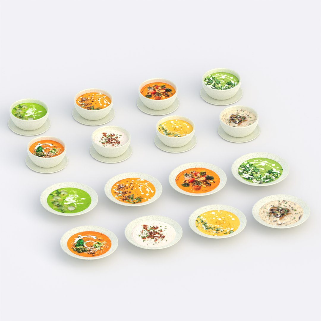 3D Low poly textured soups model - TurboSquid 2097766