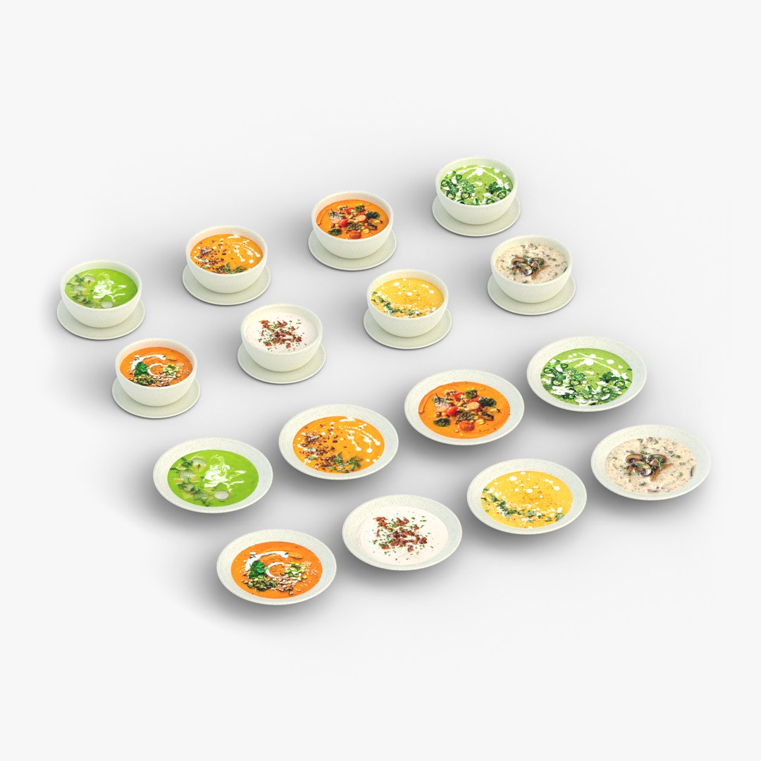 3D Low poly textured soups model - TurboSquid 2097766