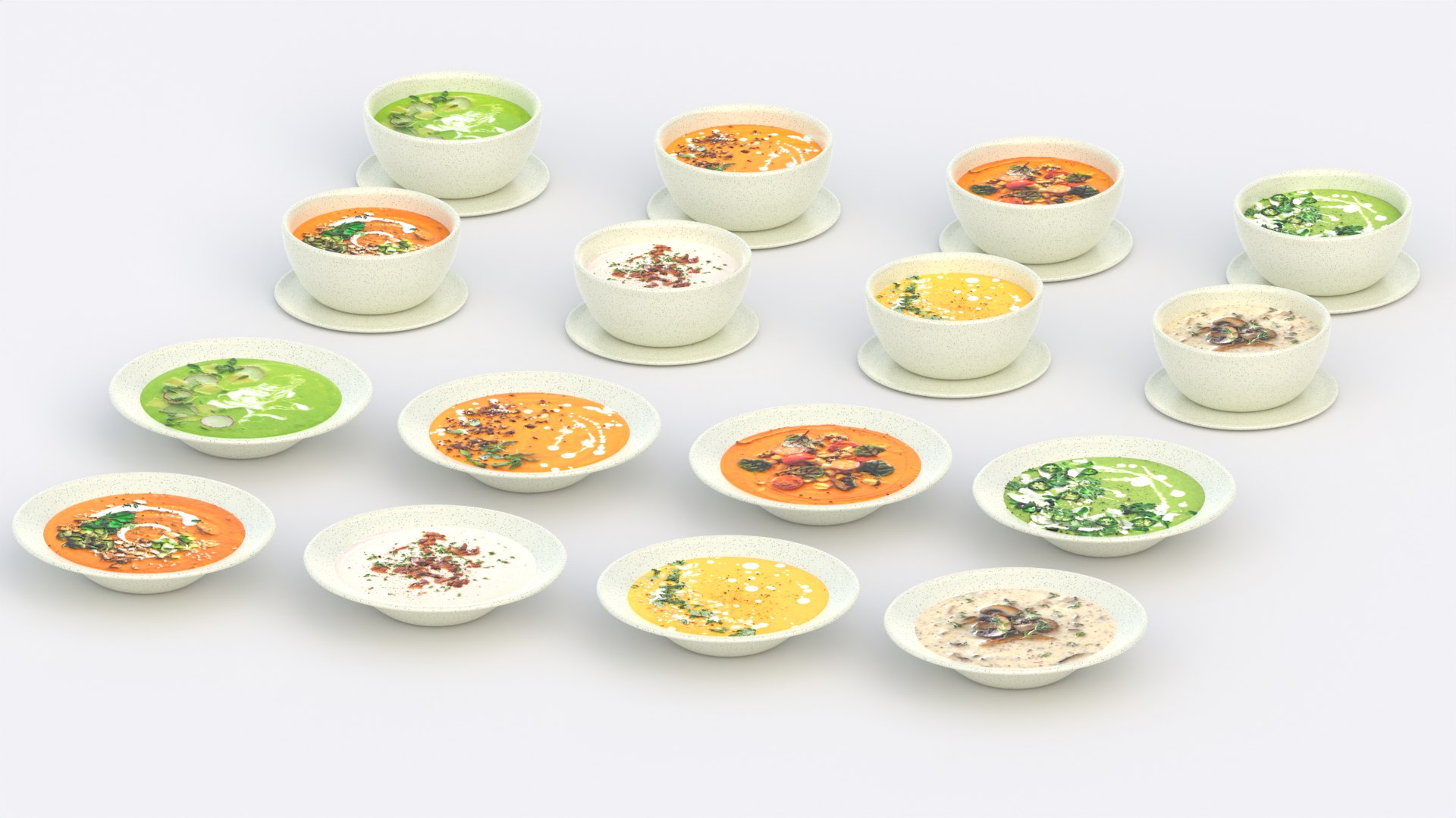3D Low poly textured soups model - TurboSquid 2097766