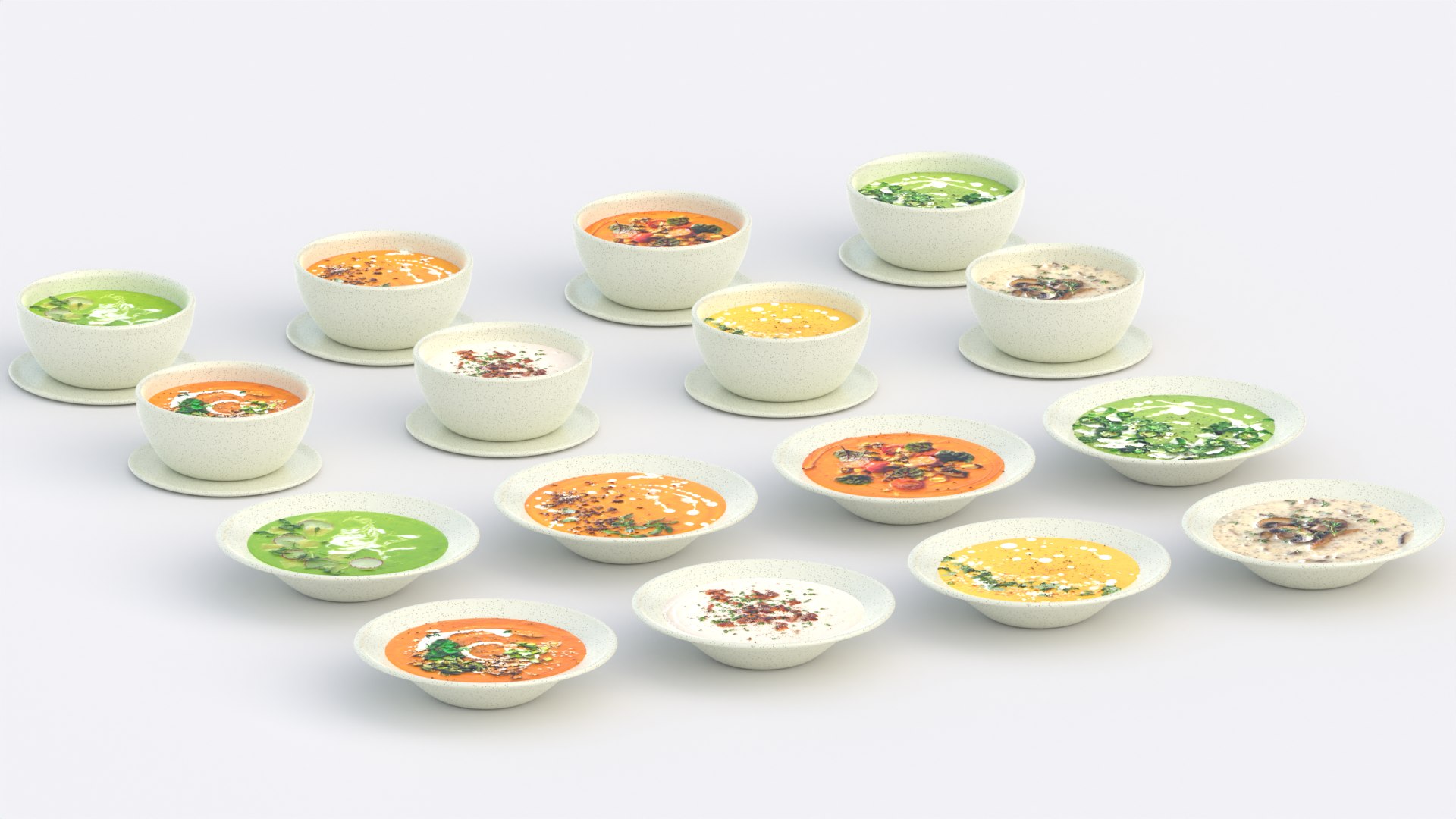 3D Low poly textured soups model - TurboSquid 2097766