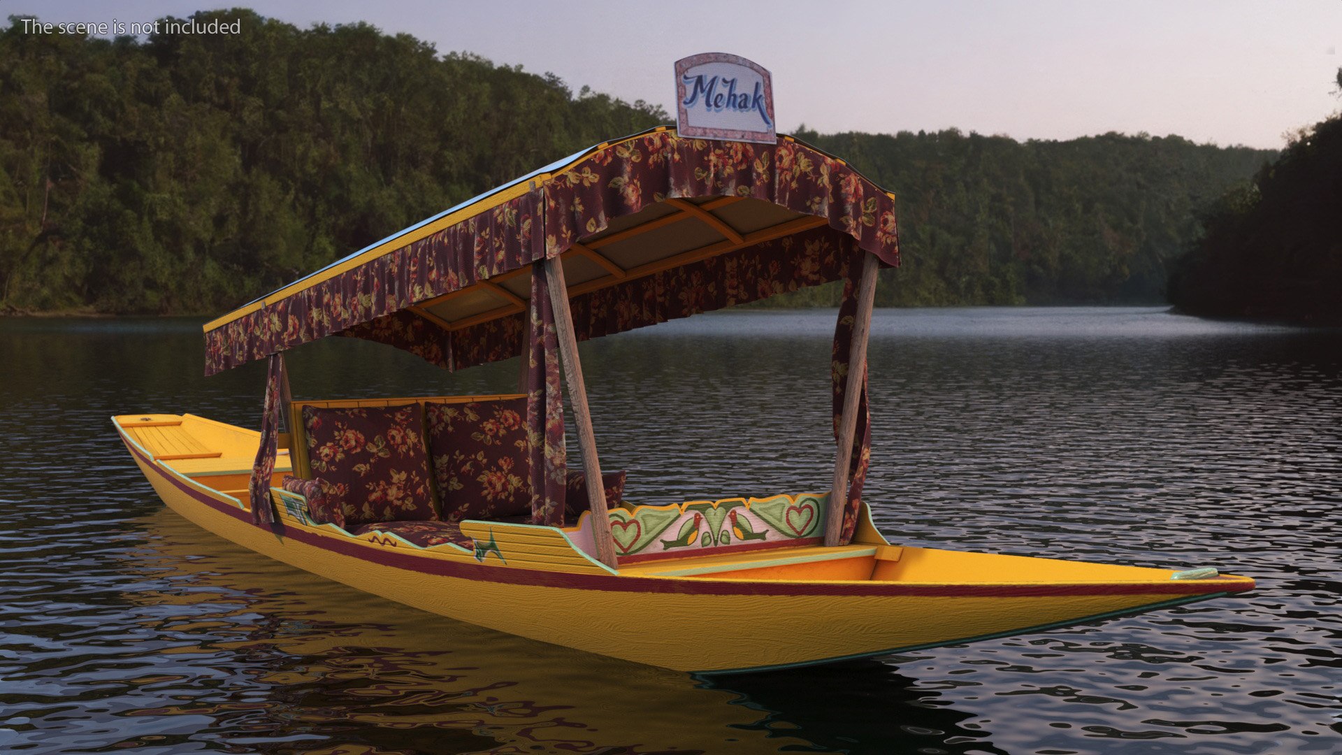 Kashmir Shikara Yellow 3D Model - TurboSquid 2289928