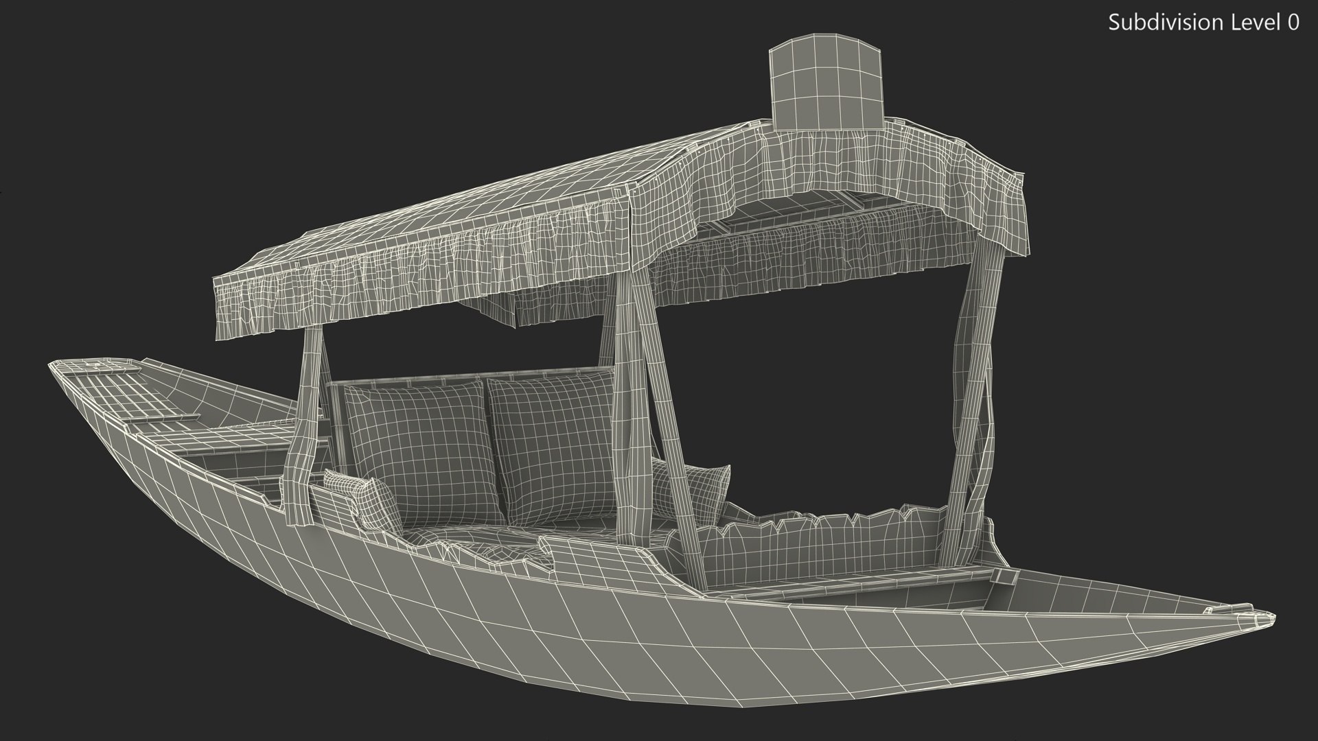 Kashmir Shikara Yellow 3D Model - TurboSquid 2289928