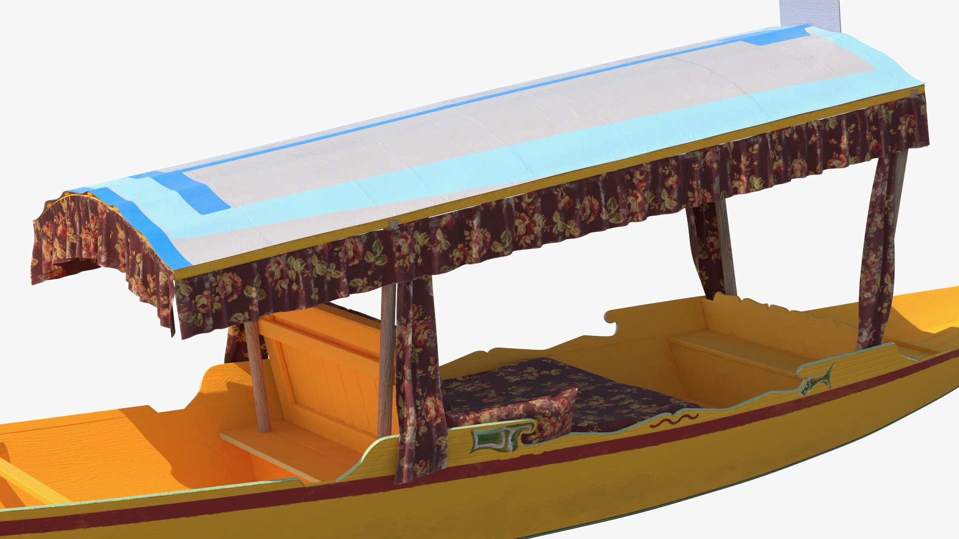 Kashmir Shikara Yellow 3D Model - TurboSquid 2289928