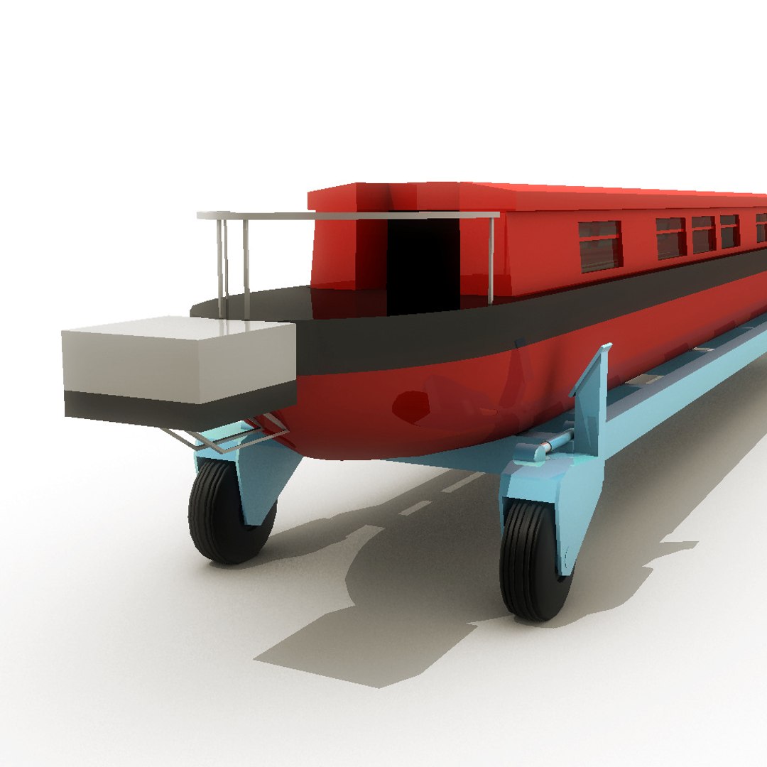 3d Model Canal Boat Trailer