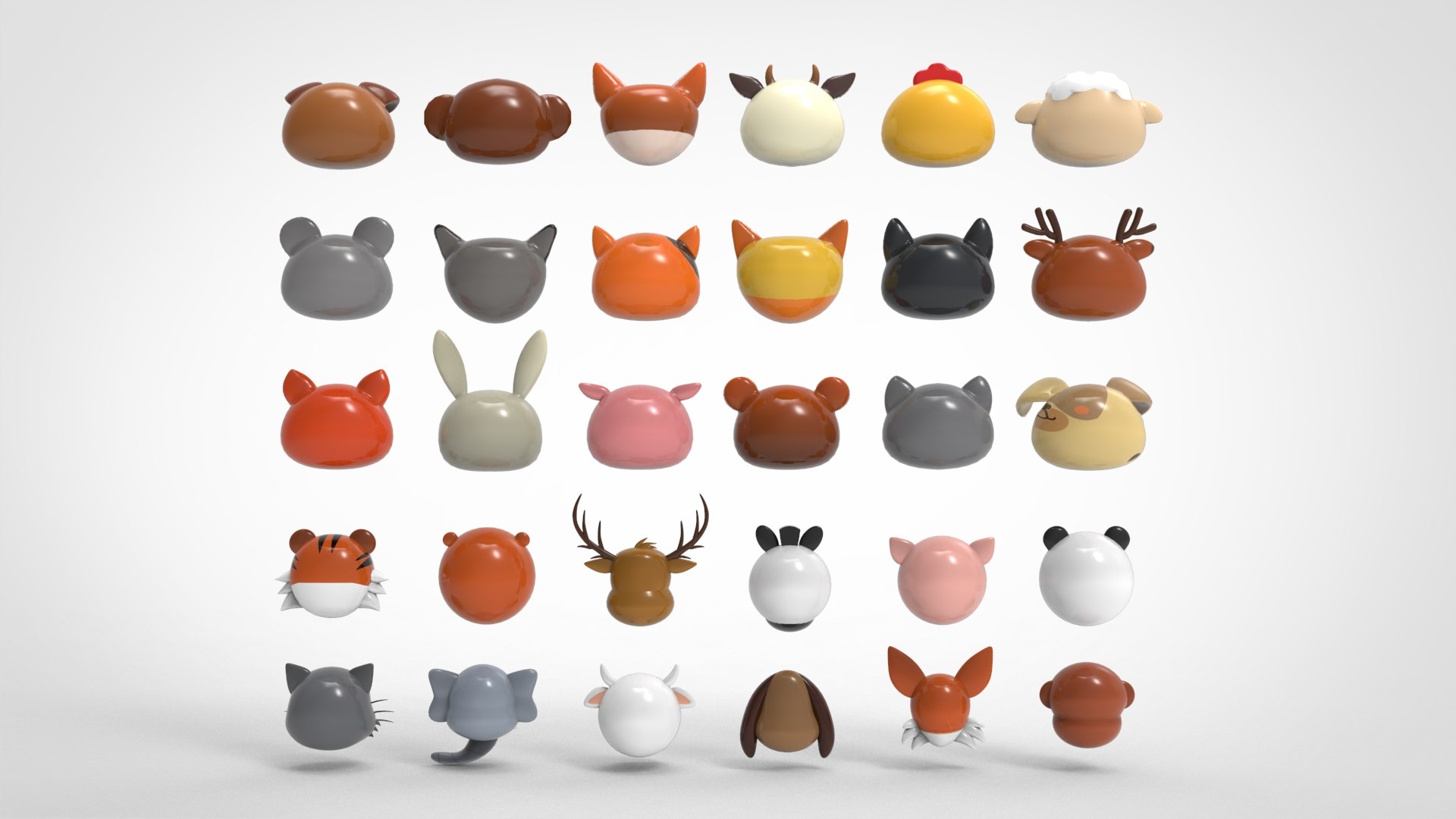 Animal Head Pack 001 3D - TurboSquid 2072950
