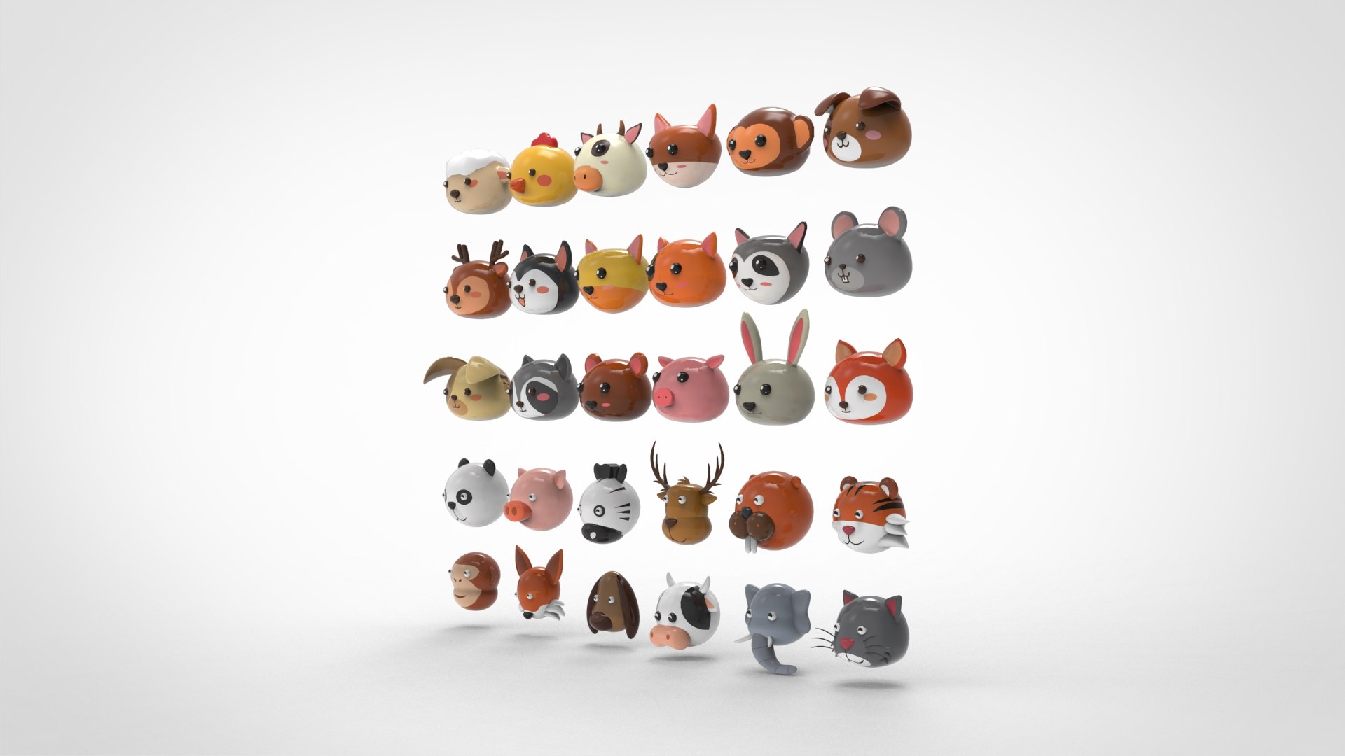 Animal Head Pack 001 3D - TurboSquid 2072950
