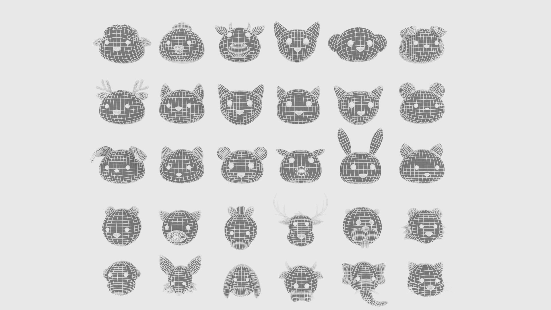 Animal Head Pack 001 3D - TurboSquid 2072950