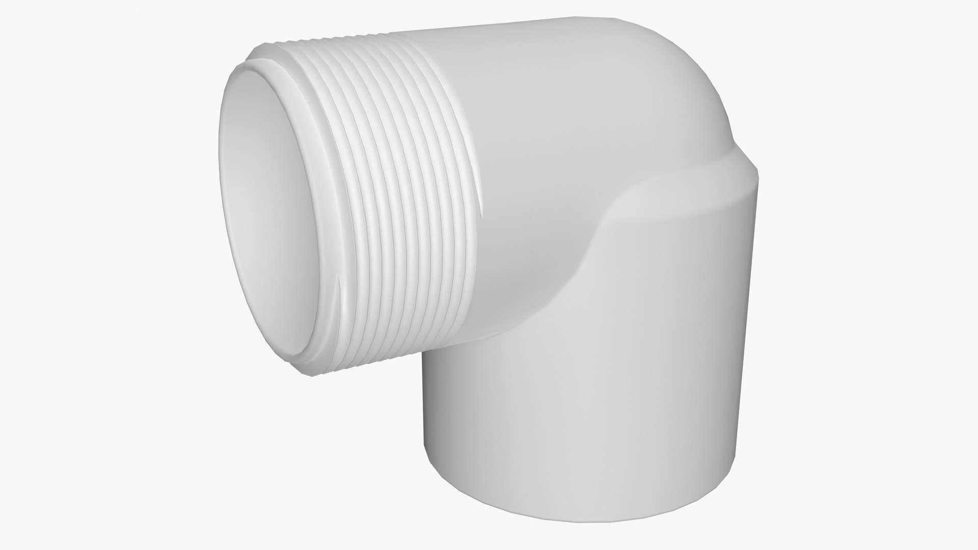 PVC Elbow 90 Female X Male 3D Model - TurboSquid 2093846