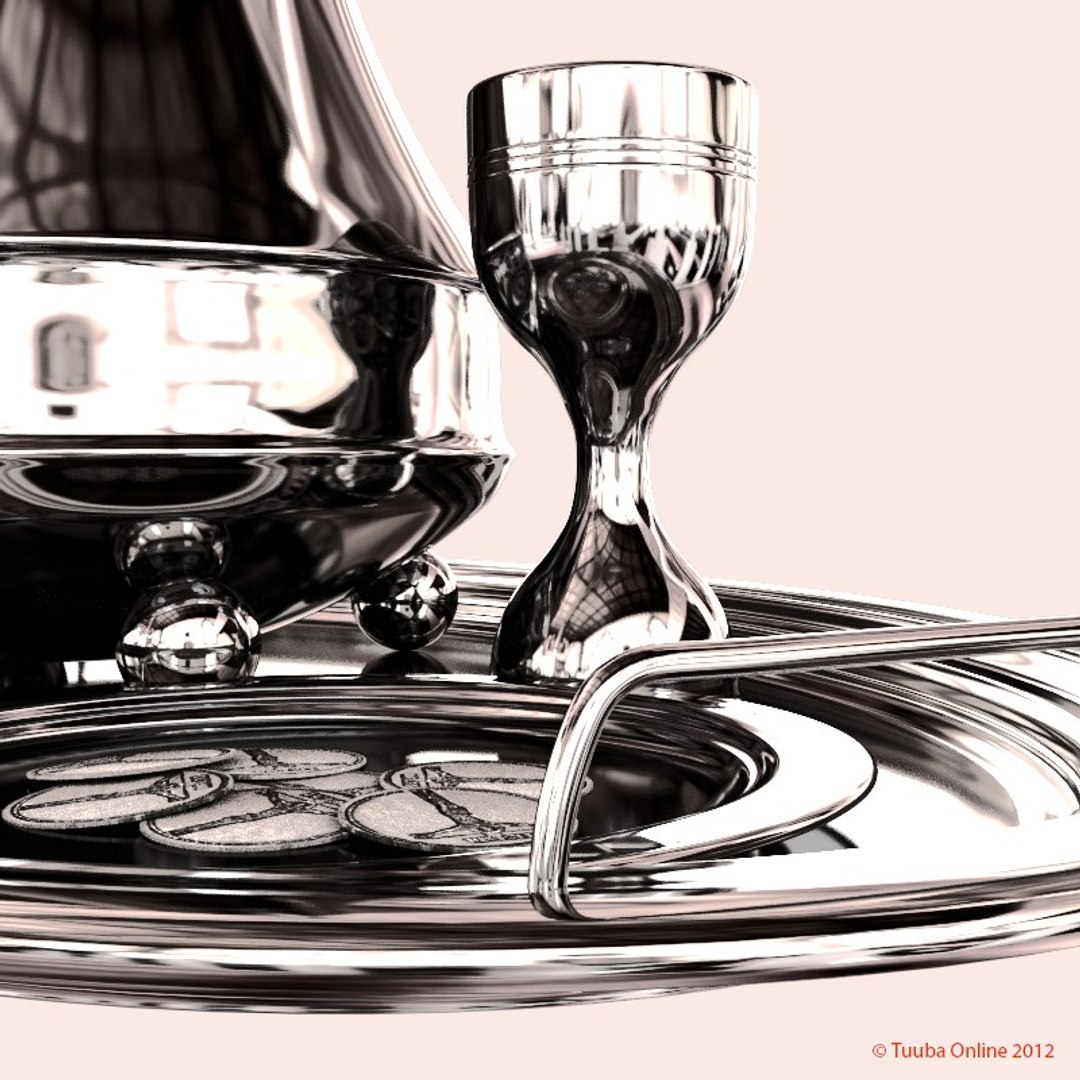 3d silvery eucharistic set