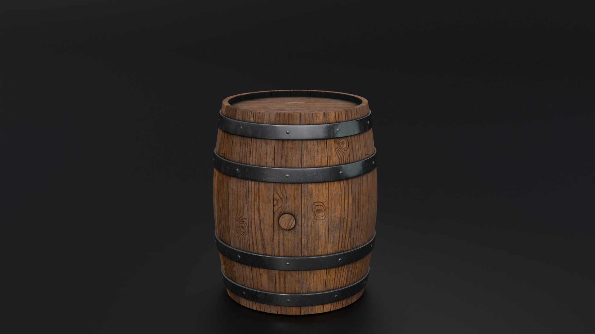 3D Wooden Barrel Model - TurboSquid 2205827