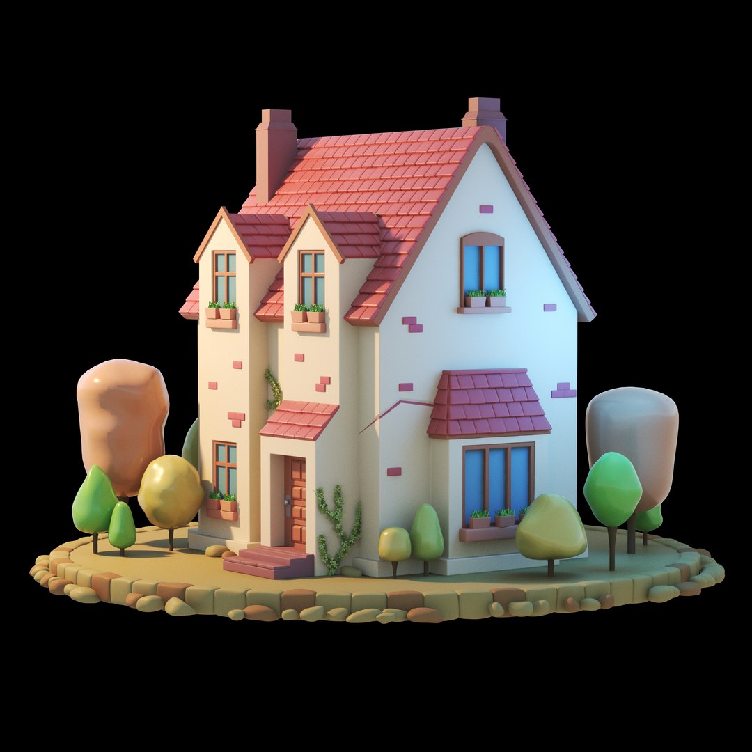 3D Model House Cartoon - TurboSquid 2289318