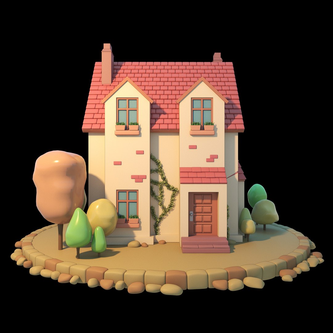 3D Model House Cartoon - TurboSquid 2289318