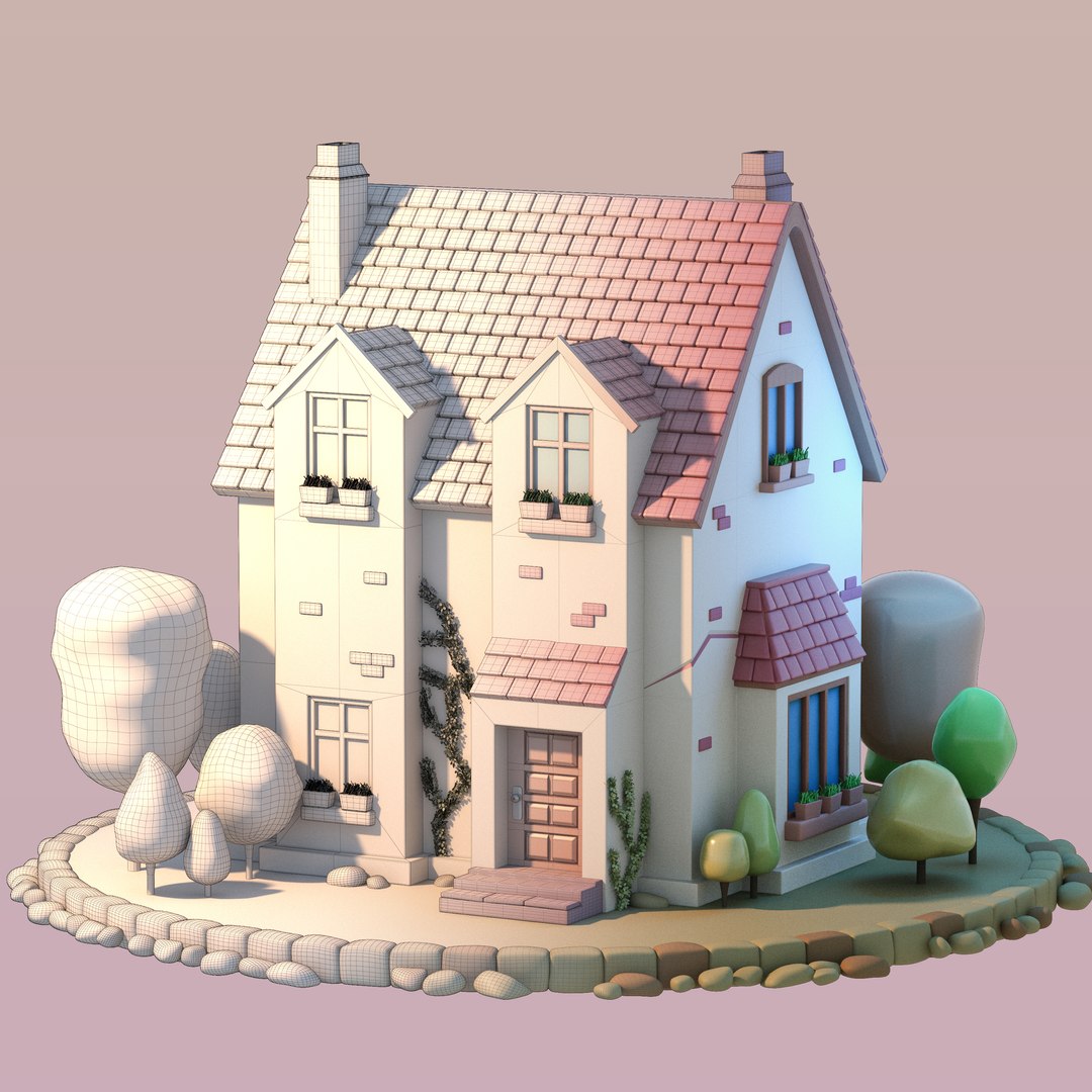 3D Model House Cartoon - TurboSquid 2289318