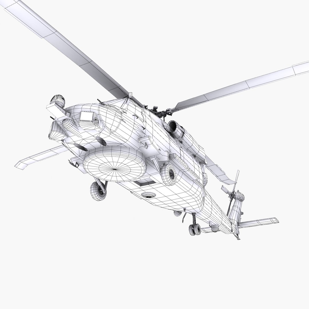 sh-60 seahawk helicopter sh-60b 3d 3ds