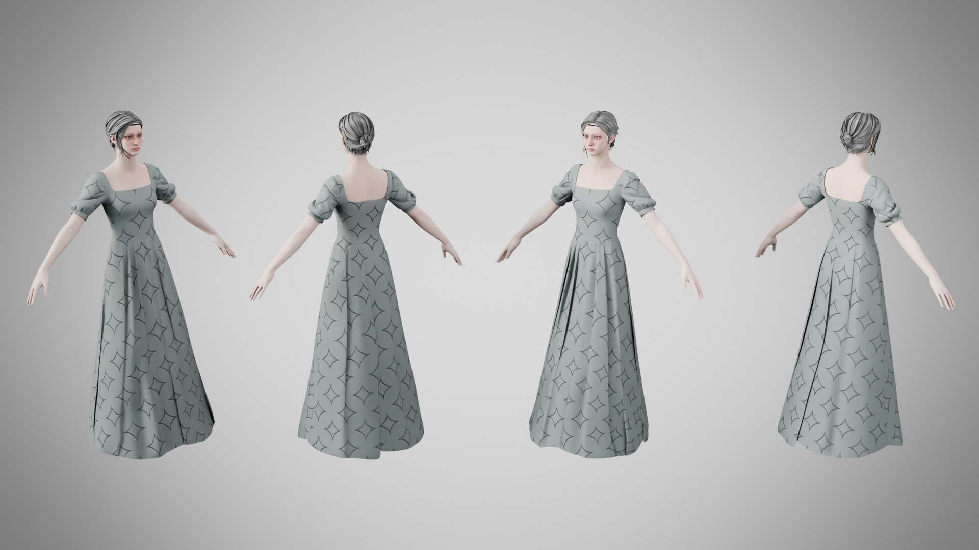 Dress 27 Philippine Gray With Design Model - TurboSquid 2483195