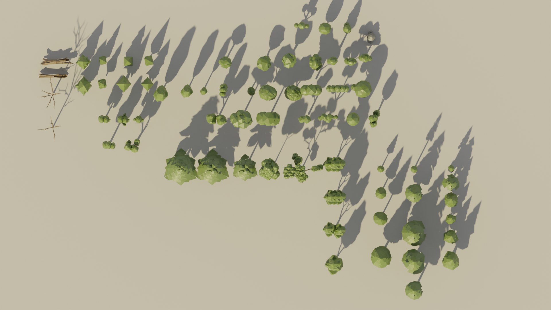 Low Poly Simple Trees Model - TurboSquid 2064865