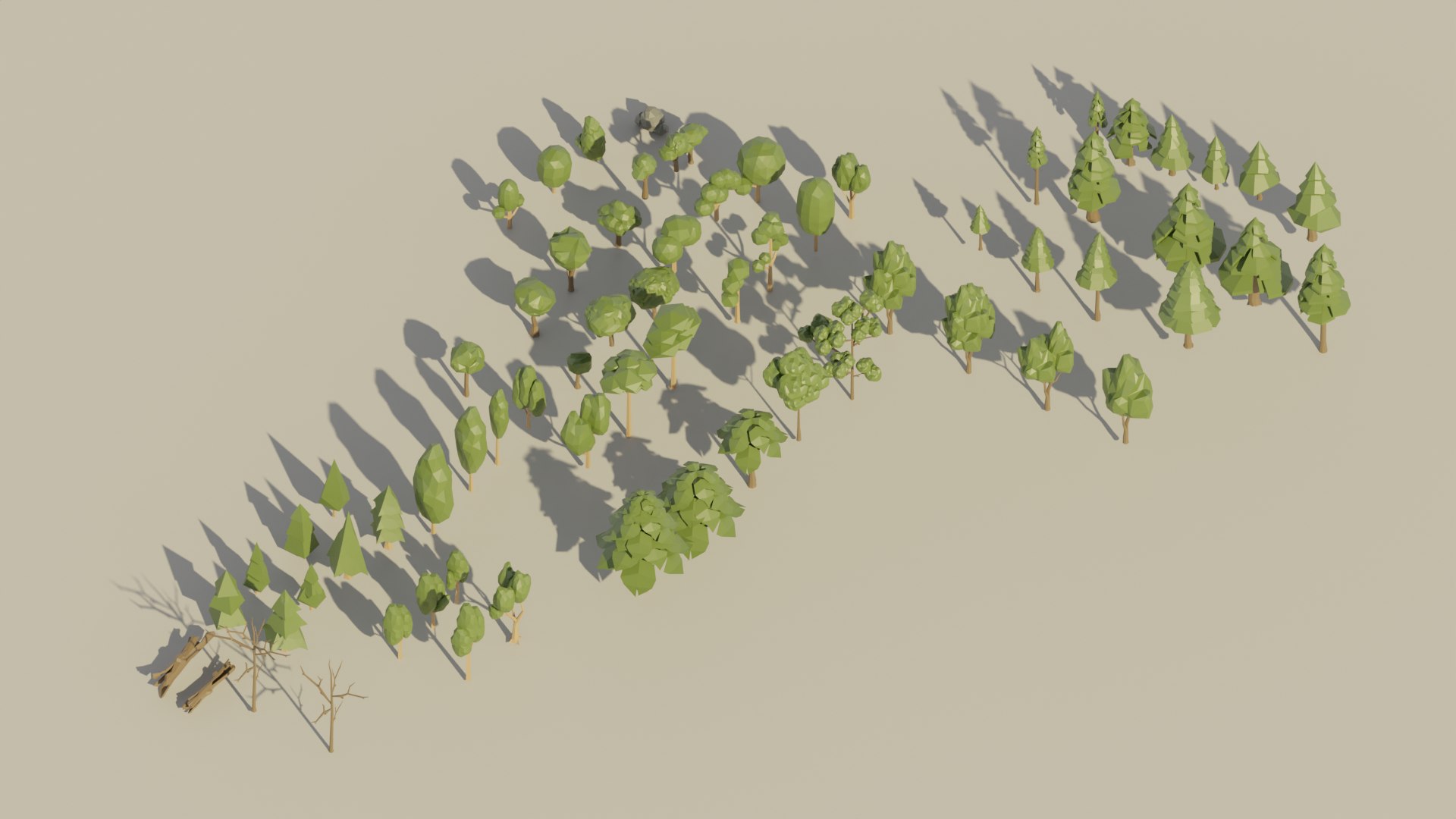Low Poly Simple Trees Model - TurboSquid 2064865