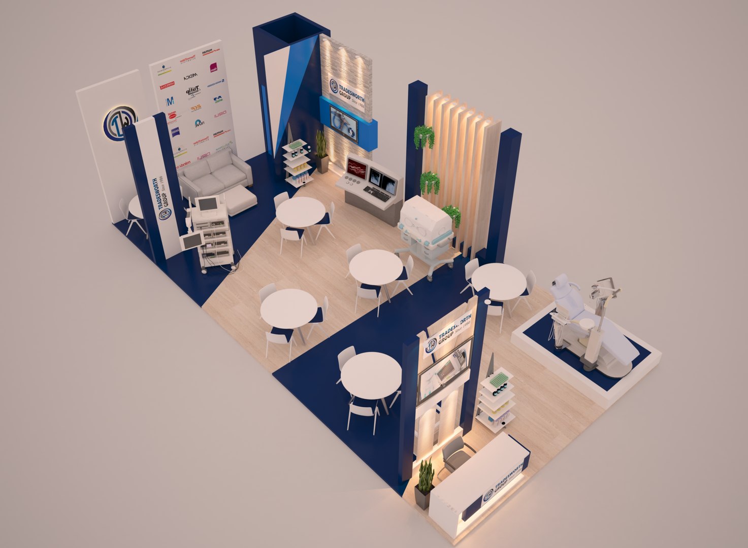 Medical And Pharmaceutical Exhibition Stall 3D Model Model - TurboSquid ...