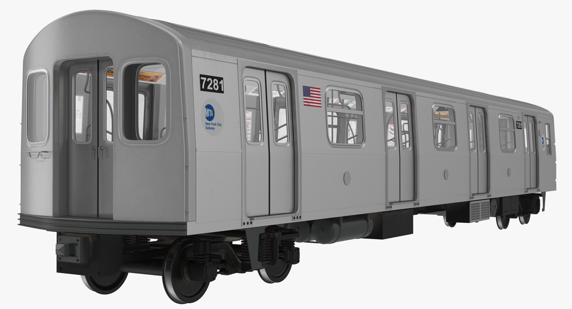 New York City Subway Car 3D Model - TurboSquid 1255582