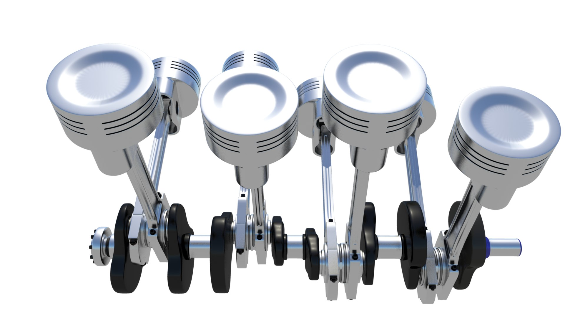3d Model Of V8 Engine Cylinders