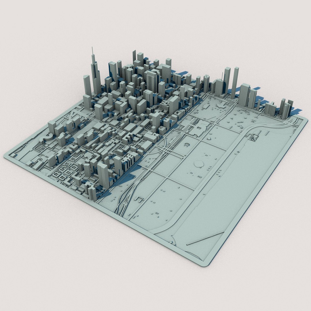 Chicago City Illinois United States 3D Model - TurboSquid 2428212