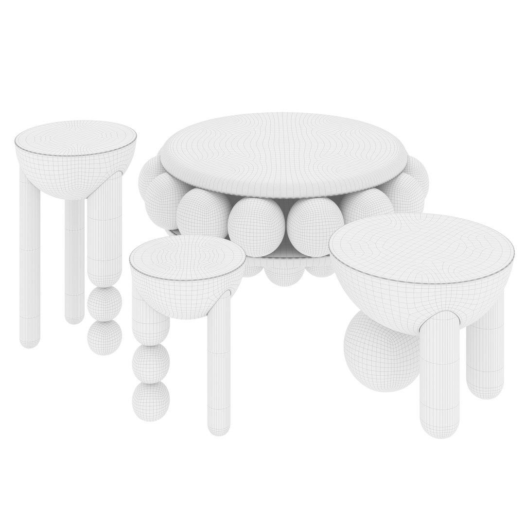 Bohinc Studio Tables Profiterole And Macaroon 3D Model - TurboSquid 2187833
