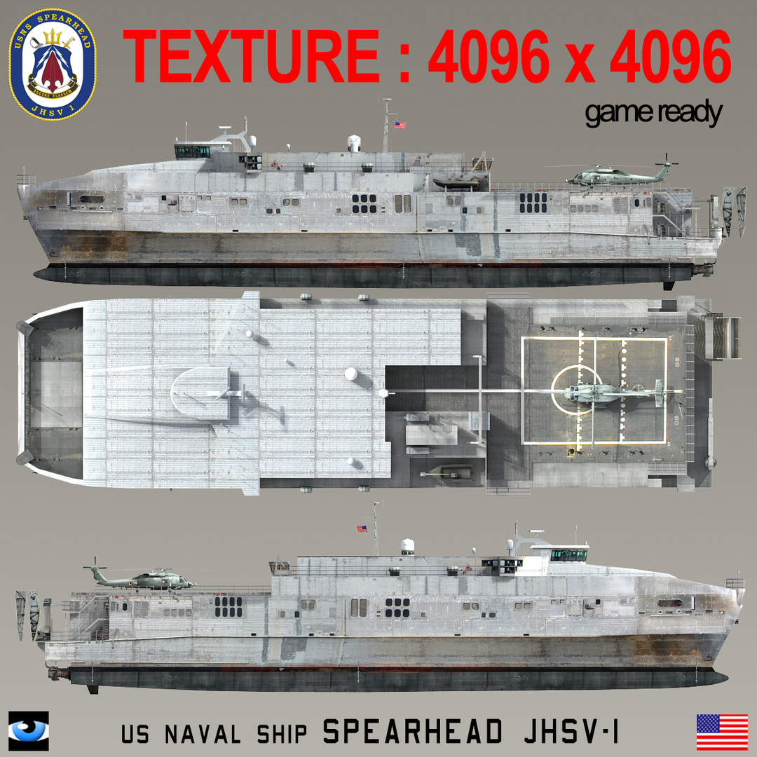 usns spearhead jhsv-1 3d 3ds